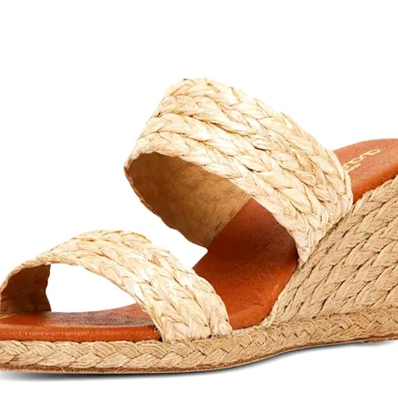 Andre Assous | Shoes | Andre Assous Tan Espadrille Wedge Sandals | Poshmark